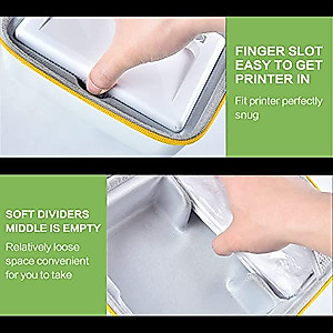Case Compatible with Kodak Dock Plus or Kodak Dock Portable Instant Photo Printer, 4x6 Photo Paper/Charger Cord Other Accessories Everything fits Great Inside - Black (White)
