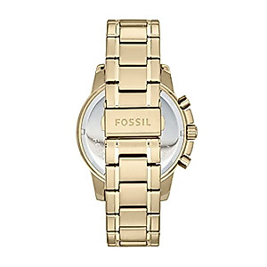 Fossil Men's Dean Quartz Stainless Steel Chronograph Watch, Color: Gold (Model: FS4867IE)