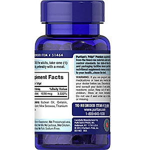 Puritan's Pride Biotin 10,000 mcg 100 Softgels - Pack of 2