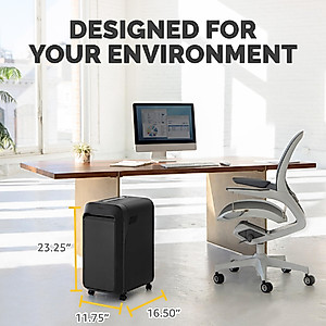 Fellowes LX22M 20 Sheet P-4 Micro-Cut, Heavy Duty Paper Shredder for Office, 100% Jam Proof (Black)