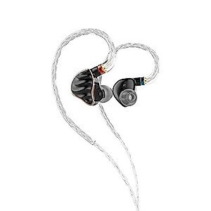 FiiO FH7 Headphones Wired Earphones Earbuds in-Ear High Resolution Deep Bass 1DD+4BAs Hybrid IEMs with DIY Sound Filters for Smartphones/PC/Laptop/Tablet (Black)
