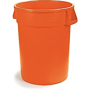Carlisle FoodService Products 34103224 Bronco Round Waste Container Only, 32 Gallon, Orange