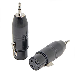 XLR to Mini Plug, Ancable Microphone Adapter for Camera, XLR Female to 3.5mm Stereo TRS, Audio Convertor
