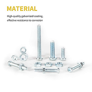 Maexxna 100pcs Nut & Bolt Assortment Sets, Metric Machine Screws Set, Philips&Slot Panhead, Zinc Planted M3 M4 M5 M6, 4 Kinds of Diameter and 6 Kinds of Length