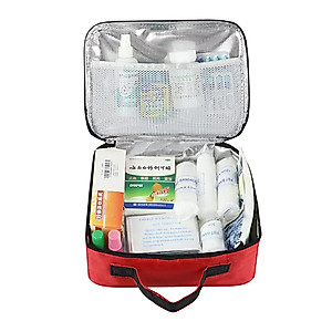 Gatycallaty First Aid Bag Empty Emergency Treatment Medical Bags Multi-Pocket for Home Office Car Traveling Hiking Trip