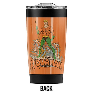 Logovision Aquaman Distressed Stainless Steel Tumbler 20 oz Coffee Travel Mug/Cup, Vacuum Insulated & Double Wall with Leakproof Sliding Lid | Great for Hot Drinks and Cold Beverages