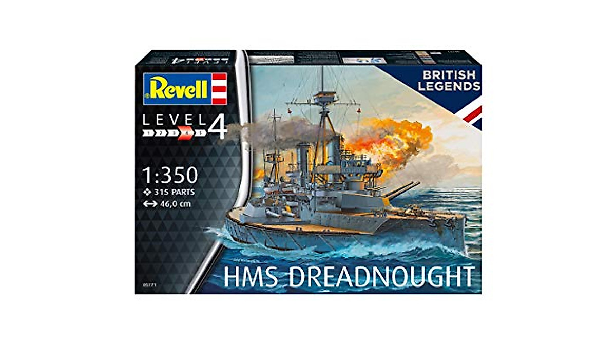 Revell HMS Dreadnought Model Kit 1:350 Scale Unpainted