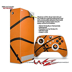 WraptorSkinz Skin Decal Vinyl Wrap compatible with the XBOX Series S Console and Controller Basketball (GAMING CONSOLE NOT INCLUDED)
