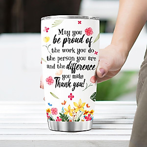 JENOIS Cups Nursing Week For Tumblers School Nurses Women Coffee, Nurse Life Motivational, Tumbler 20 Oz With Lid And Straw, Nurse Gifts