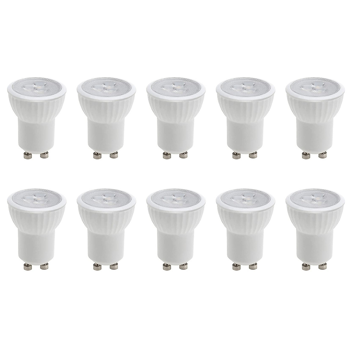 GU10 3W LED Light Bulb MR11 Non-dimmable Spotlight Light Bulb(30W Equivalent) GU10 Base Bulb for Home and Commercial Lighting, Recessed Lighting, Track Light, Warm White 3000K, AC85-265V, Pack of 10