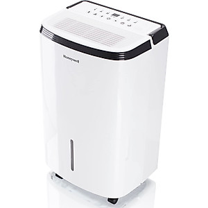 Honeywell 50 Pint Energy Star Smart Dehumidifier for Basements & Large Rooms Up to 4000 Sq. Ft. with WiFi, Alexa Voice Control, and Anti-Spill Design, (White)