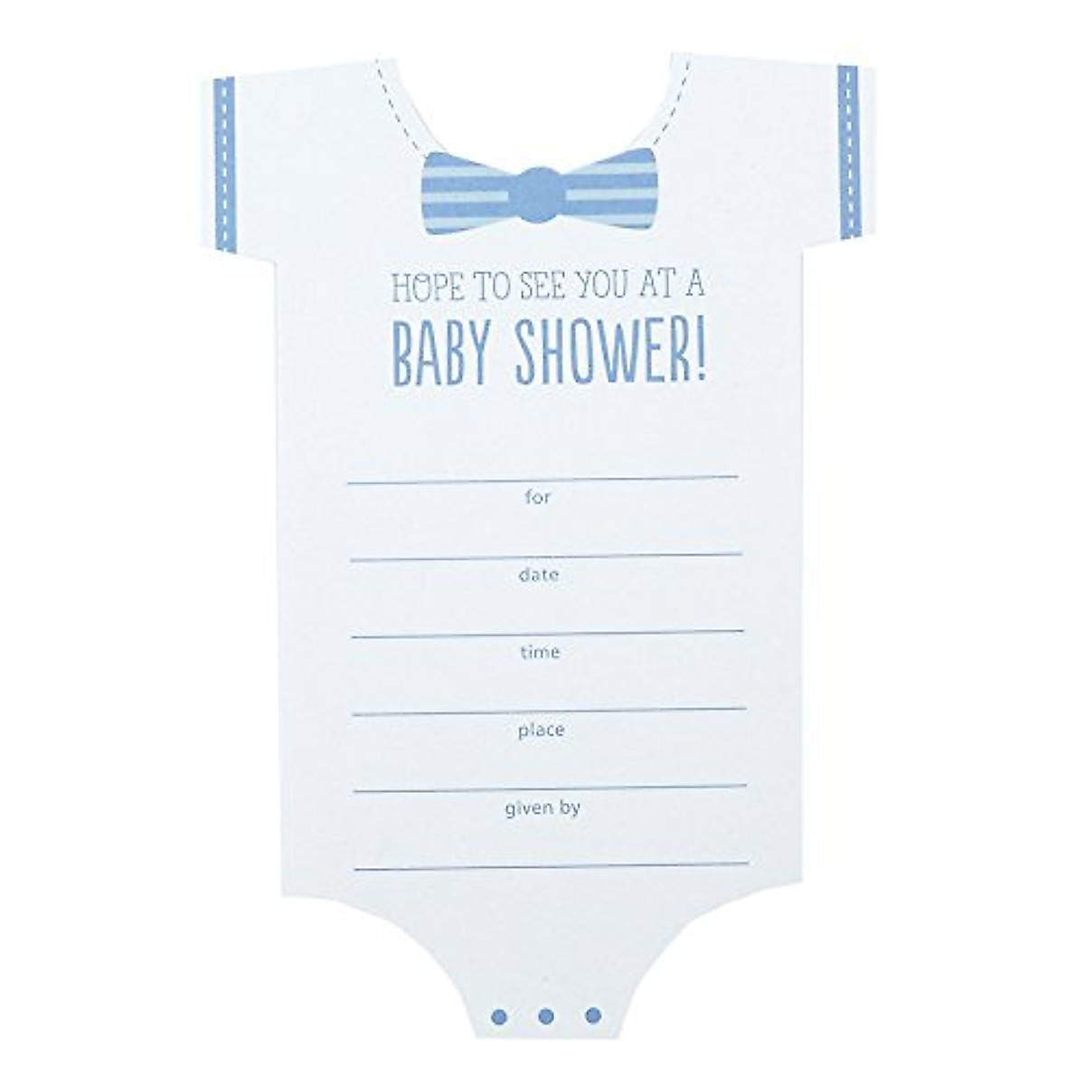 Hallmark Baby Shower Invitations, Onesie (Pack of 10 Invites and Envelopes for Baby Boy) (5INH6191)