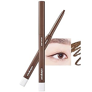 COLORGRAM Artist Formula Cream Liner - 08 Creamy Brown | Best Cream Eyeliner, Ultra Pigmented, Long Lasting, Waterproof & SmudgeProof, Easy to Use, All Day Wear and Daily Makeup, Korean Beauty 0.25g