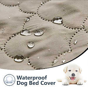 Dog Blankets for Couch Protection Waterproof Dog Bed Covers Pet Blanket Furniture Protector (Beige+Sand, 82"x120")