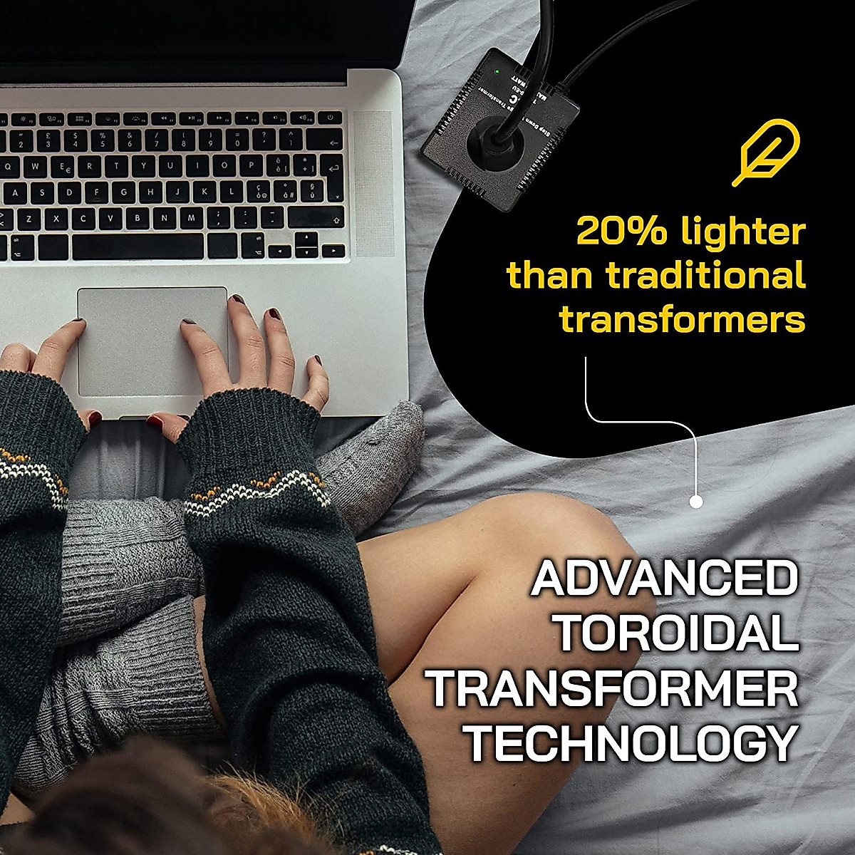 ELC 500-Watt Voltage Converter - Step Down - 220v to 110v / 240v to 120v Travel Power Converter - for Hair Straightener, Hair Dryer, Laptops and Chargers, CE Certified [3-Years Warranty]