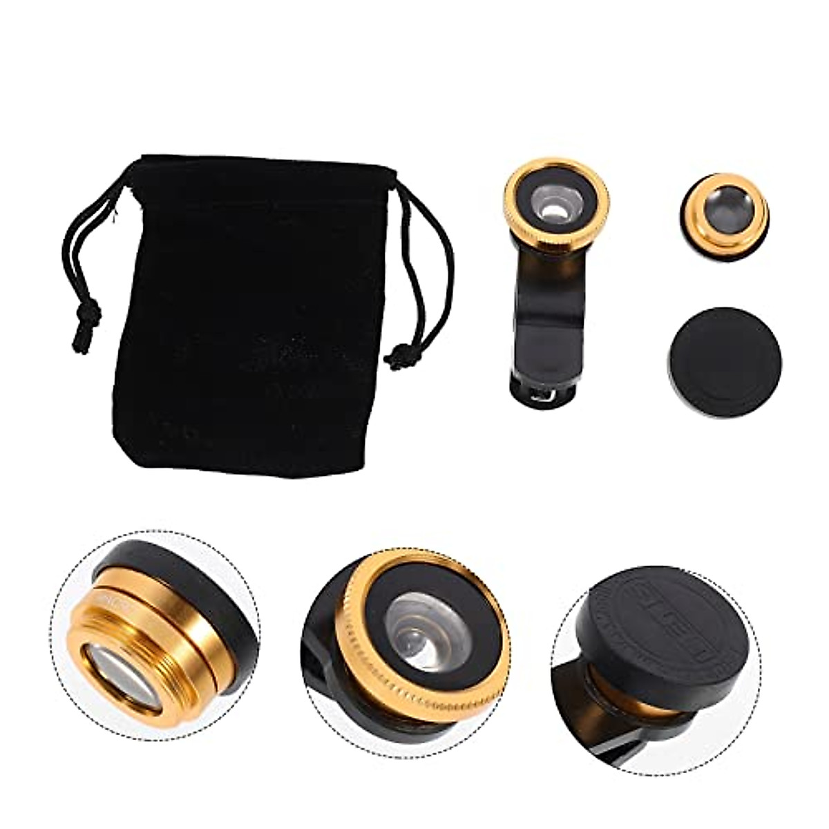 UKCOCO 4 Sets Convenience Increase Multifunctional Lenses The Kit in Supply Wide- Cell Phone% Fish You and Clip-on Camera Eye with Landscape Shooting Professional Smartphone Reasonable
