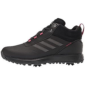 adidas Women's S2G Spikeless Mid-Cut Golf Shoes, Core Black/Dark Silver/Wild Pink, 7.5
