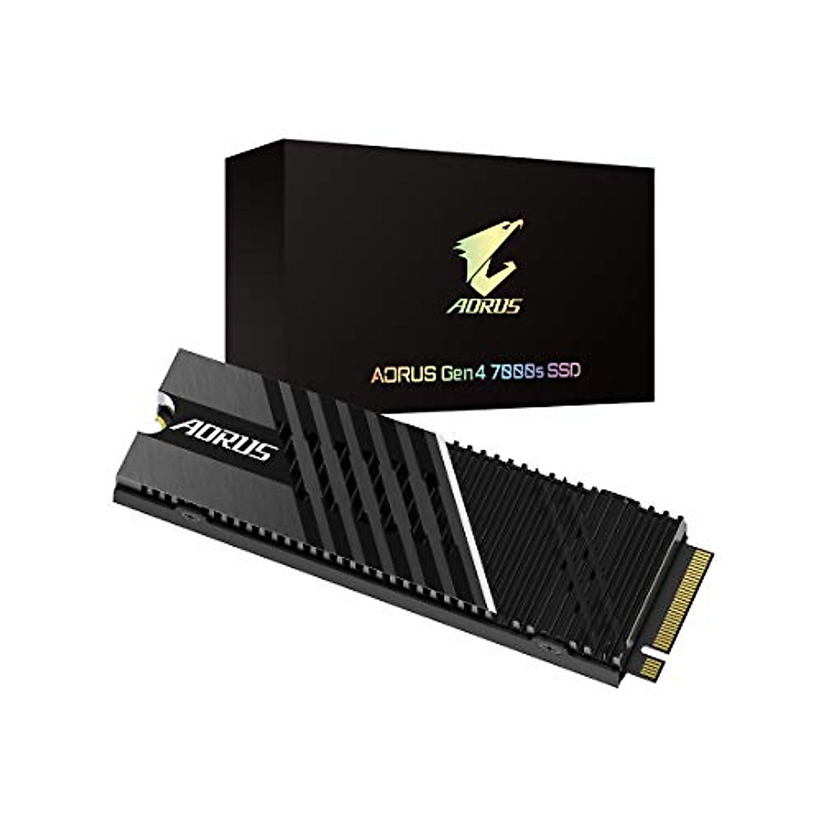 GIGABYTE AORUS Gen4 7000s SSD 2TB PCIe 4.0 NVMe M.2, Nanocarbon Coated Aluminum Heatsink, 3D TLC NAND, SSD- GP-AG70S2TB