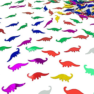 Dinosaur Confetti Metallic Foil Scatter for Dino Theme Birthday Party Celebrations Table Decoration Arts & Crafts DIY Little Kids, Boys, Children, Girl Party Favor 1.5 Ounce 1800 Pieces
