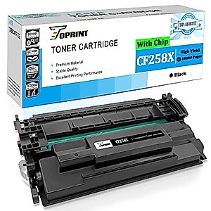 TOPRINT【with Chip Compatible Toner Cartridge 58X CF258X（58A CF258A） High Capacity 10000 Pages for HP M304a M404dw M404dn M404n M428dw M428fdw M428fdn M428m M406dn M430f M304 M404 M428 M406 M430