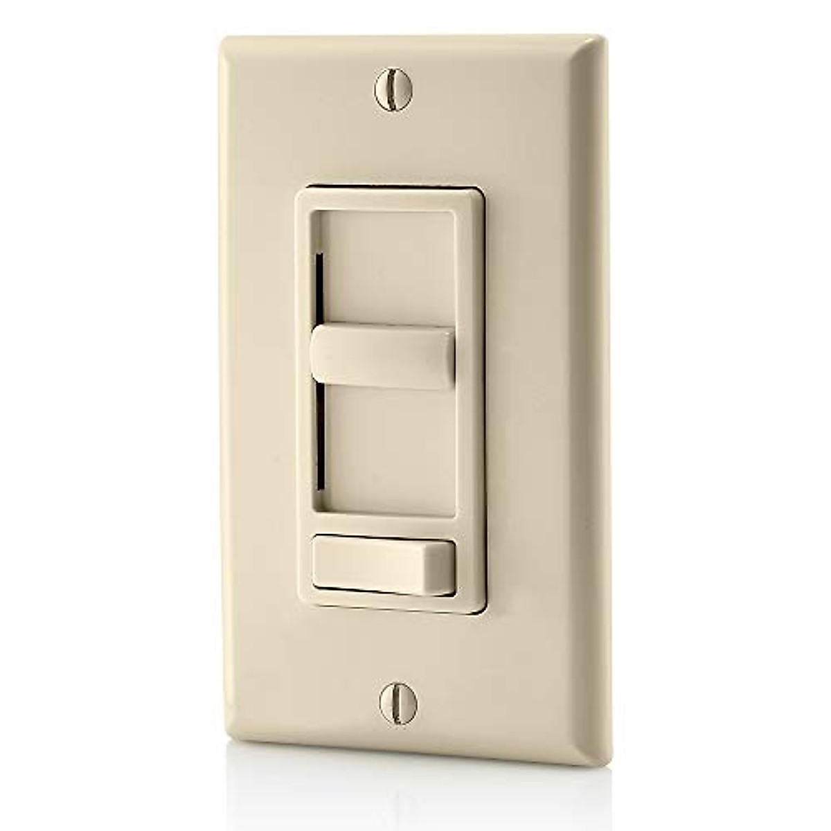 Leviton 661F-10T 1.5 Amp SureSlide Single-Pole or 3-Way Fan Quiet Control, Light Almond