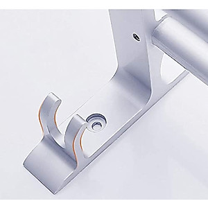 XHALERY Bathroom Kitchen Shower Bath Single Wall-Mounted Aluminum Towel Rack Towel Rack Organizer Hook Heavy and Space-Saving, Length (40 cm, 60 cm) Tower Hanger/40 * 14 * 9Cm