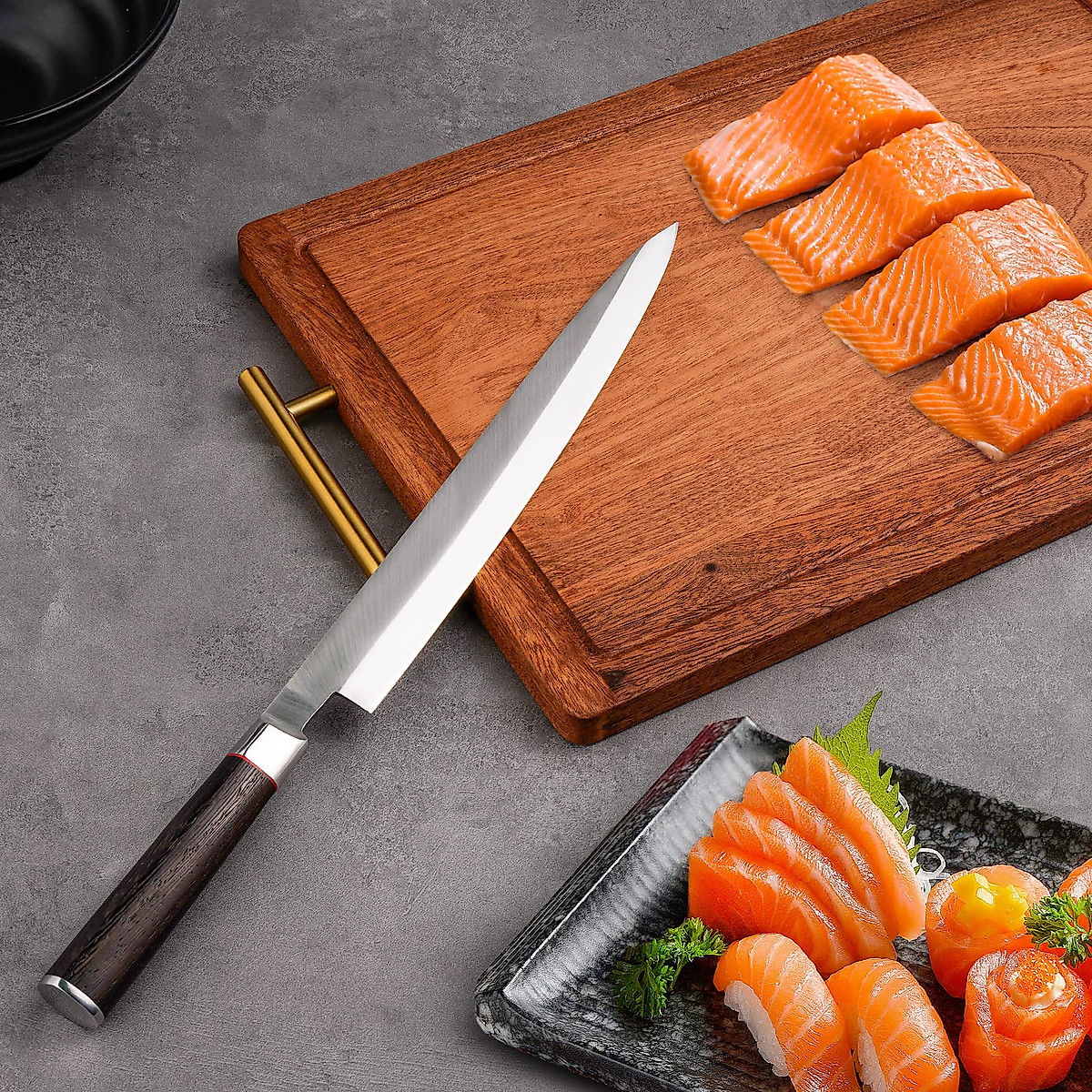 CHUYIREN Sharp Sushi Knife for Kitchen 9.5 inch and 10.6 inch
