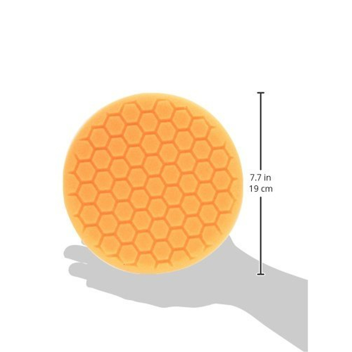 Chemical Guys BUFX_102_HEX Self-Centered Hex-Logic Medium-Heavy Cut Scratch and Swirl Remover, Orange (7.5 Inch Fits 6 Inch Backing Plate)