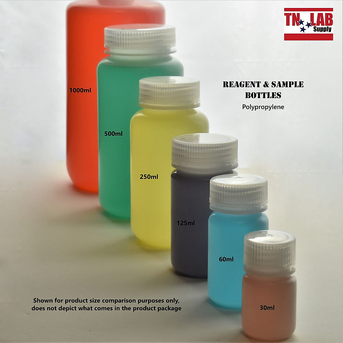 TN LAB Reagent Storage Sample Polypropylene Bottles 500ml