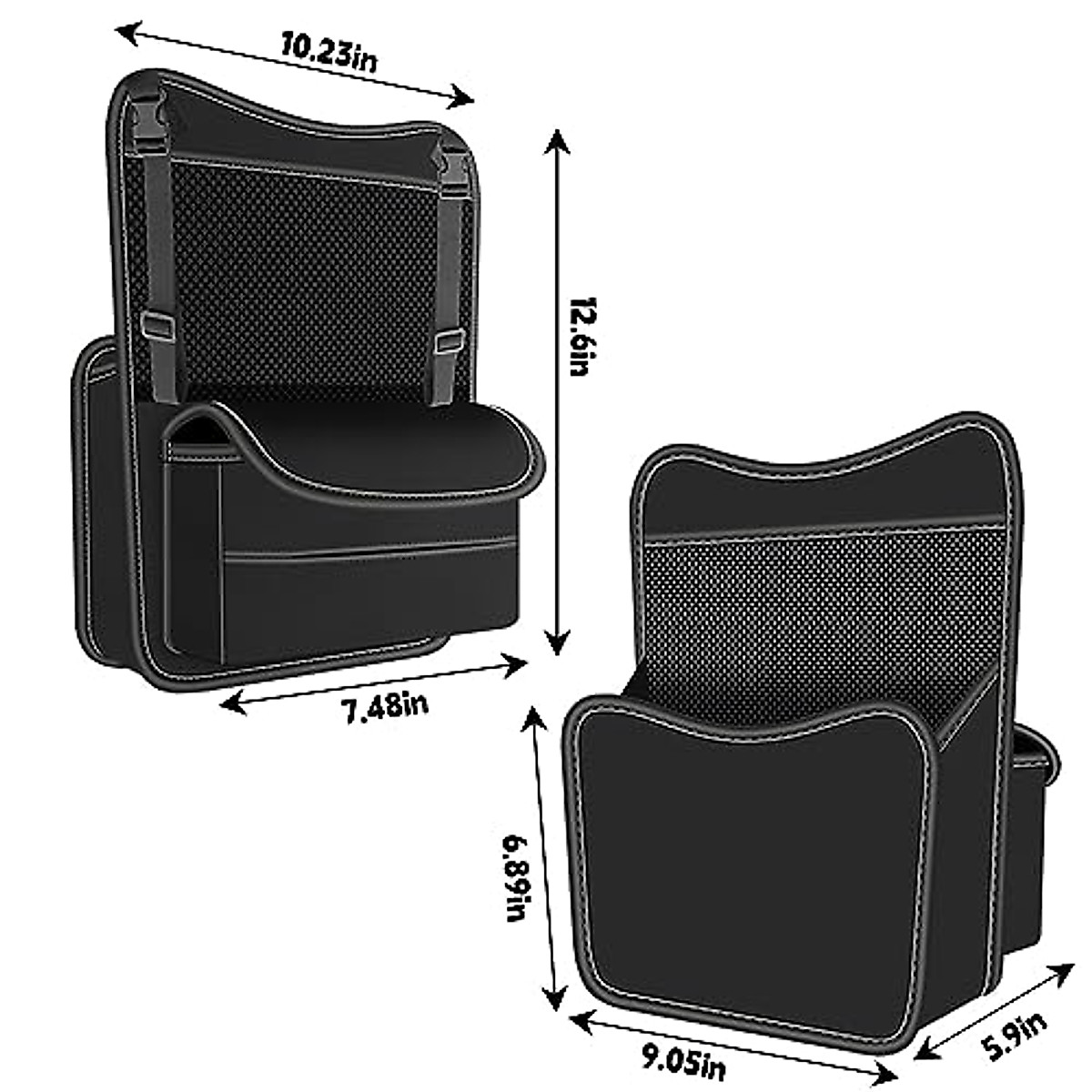 BESULEN Car Handbag Holder Between Seats, Dog Pet Kid Barrier Road Trip Essentials, Large Capacity Net Pocket Purse Holder Storage Bag, Hanging Multi-Pocket Automotive Consoles Organizer