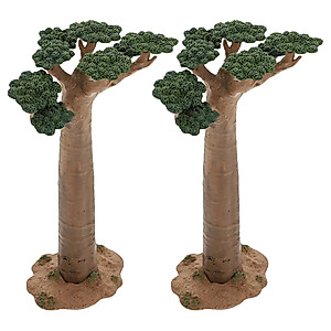 VOSAREA 2pcs Model Tree Mini Baobab Tree Train Scenery Architecture Trees Fake Trees Miniature Artificial Tree Fake Plants for DIY Crafts Supplies Zen Garden Sand Table