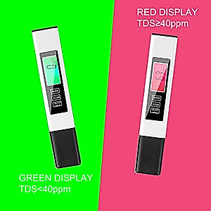 TDS Meter,Accurate and Reliable,Water Testing Kits for Drinking Water,Professional Water Meter,TDS, EC & Temp Meter 3 in 1(White)