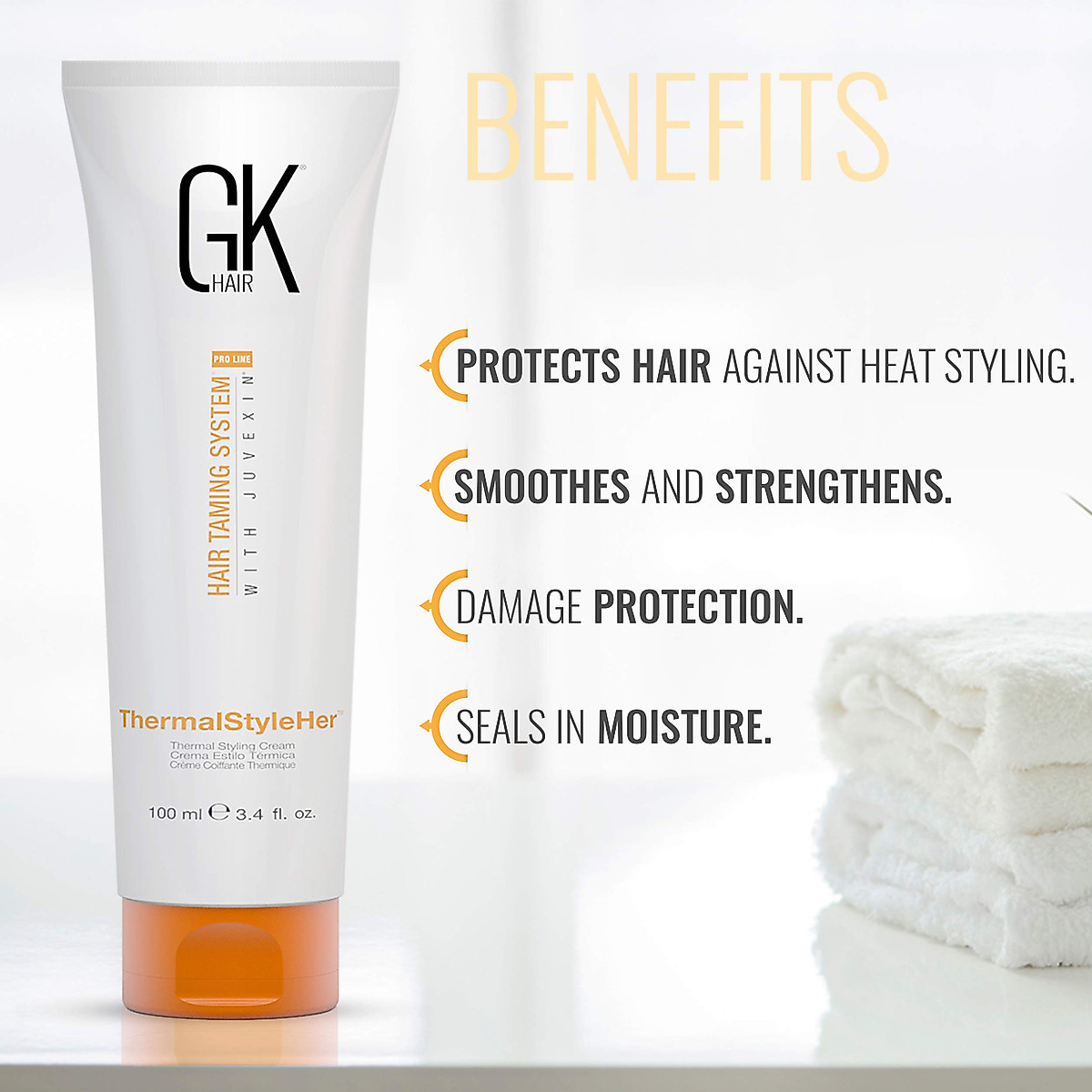 GK Hair Global Keratin Balancing Shampoo and Conditioner Set 300ml - ThermalStyleHer - 100ml/3.4oz