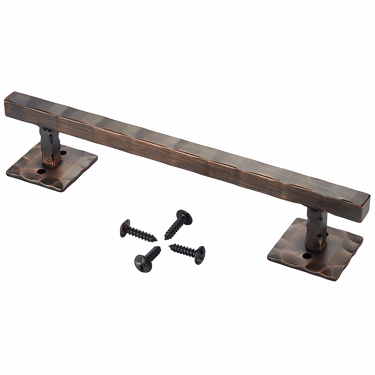 Eumtenr 12" Barn Door Handles for Sliding Door, Heavy Duty Large Rustic Design Barn Door Pull, for DIY Sliding Barn Door, Gate, Shed, Garage | Square Solid Metal Material, Oil Rubbed Bronze