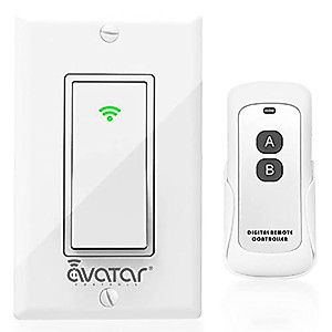 WiFi Light Switch, Wireless Smart Switch Alexa Remote Control, Avatar Controls Electrical Switch for Smart Home, DIY Your Household Appliances