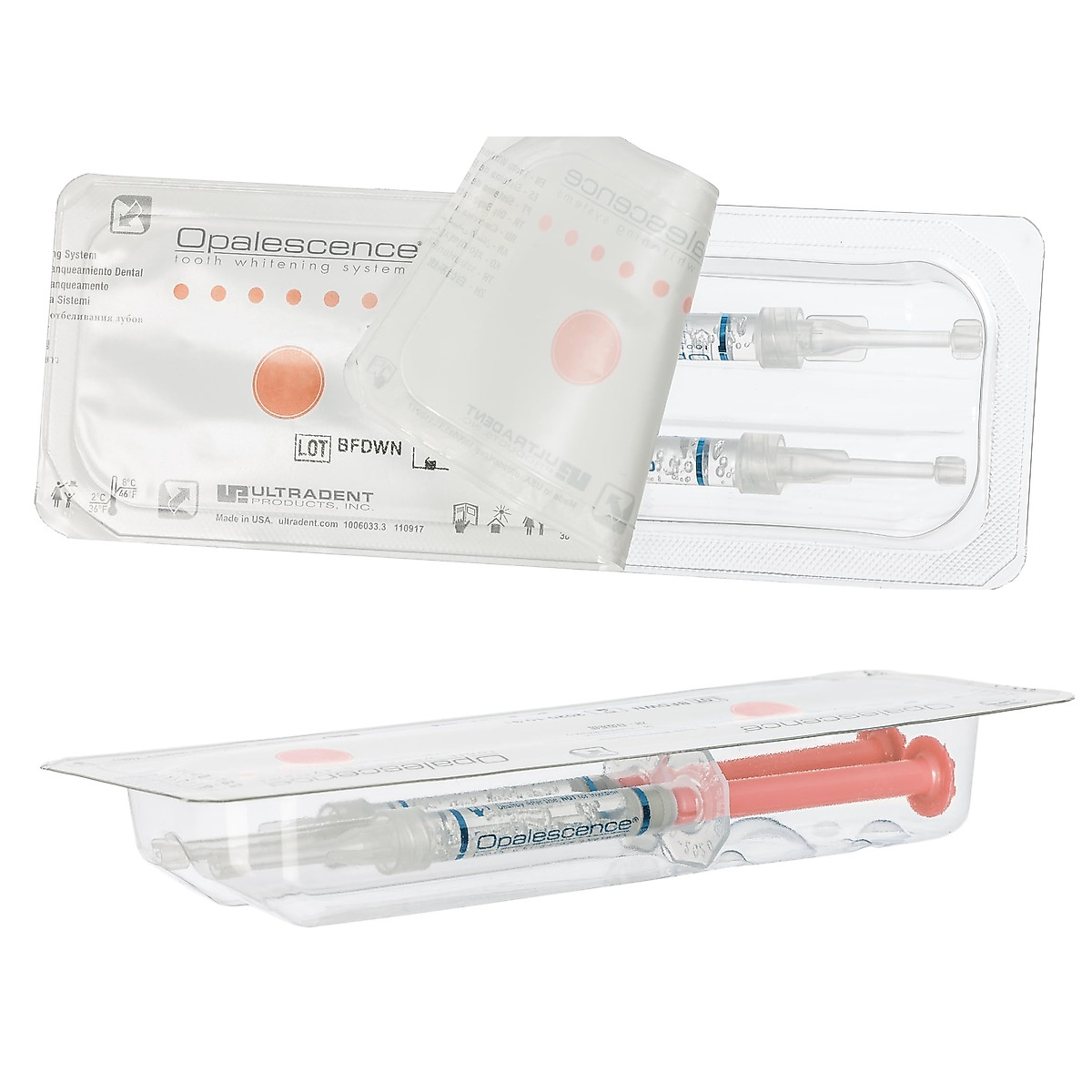 Opalescence 10% Gel Syringes Teeth Whitening - Refill Kit (4 Syringes Total) Carbamide Peroxide. Made by Ultradent, in Melon Flavor. Tooth Whitening Refill Syringes