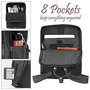 Roysmart Backpack for Women Men Girls, School Bag Waterproof Laptop Rucksack Casual Daypack Lightweight Backpack with USB Charging Port, Business College Travel Backpack Fits 15.6 Inch Computer.