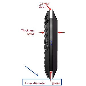 LavaLock® Black Temp Probe Grommet - BBQ Smoker Thermo Probe Port Pass Though for 1 in OR 1.25 in. Hole (Fits 1 Inch Hole)
