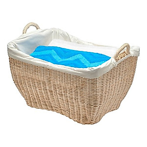 KOUBOO 1060053 Wicker Laundry Basket with Liner, 21.5" x 16" x 15.5", Natural Color