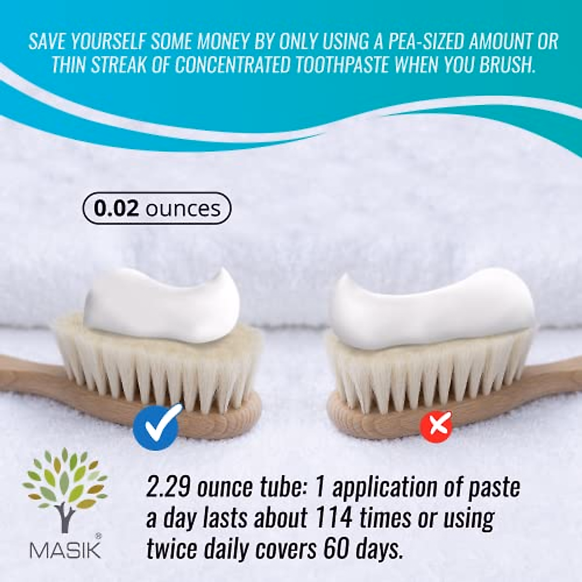 Masik Natural Mint Toothpaste Without Fluoride for Whitening of Teeth, Gums, Sensitivity, Health, with Dead Sea Salt & Essential Oils - | Made in Israel (Mint - 1 Pack)