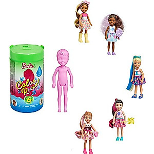 Barbie Color Reveal Chelsea Doll with 6 Surprises: Water Reveals Doll’s Look & Creates Color Change on Leotard Graphic
