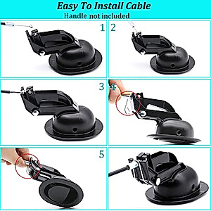 ttmagic Universal Recliner Release Cable Replacement Part, Sofa Couch Recliner Pull Cable 37inch, 5mm Cable Barrel End S-Shaped Hook Exposed Cable (4.75 in Length)