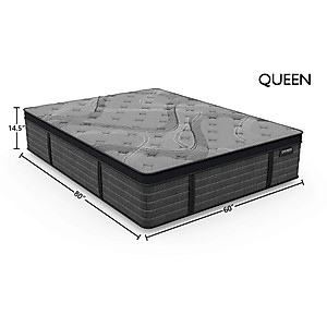 Alpine Breeze Graphite EuroTop Hybrid Mattress 14.5-inch - Quilted, Queen, Firm