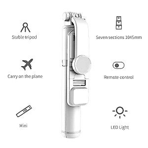 40" Selfie Stick with LED Fill Light & Phone Tripod, Bettvance Extendable Cell Phone Tripod Stand with Wireless Remote, Compatible with iPhone Android Phone. Best Gift