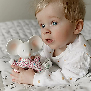 Tikiri Meiya The Mouse Soft Rattle with Rubber Head (Pink)