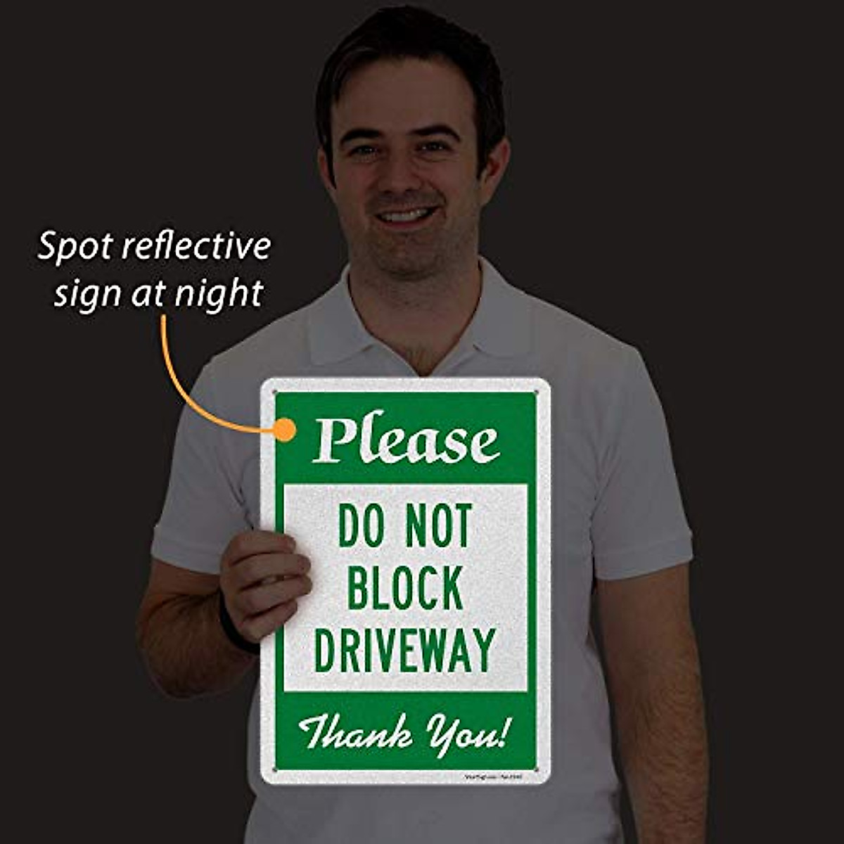 SmartSign Do Not Block Driveway Sign, Please Do Not Block Driveway ...