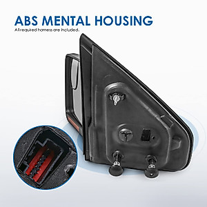 MOSTPLUS Power Heated Towing Mirror Compatible with 2004-2014 Ford F150 F-150 Power Heated Mirror w/Sequential Turn Light, Puddle Light, Dural Beam (Black)