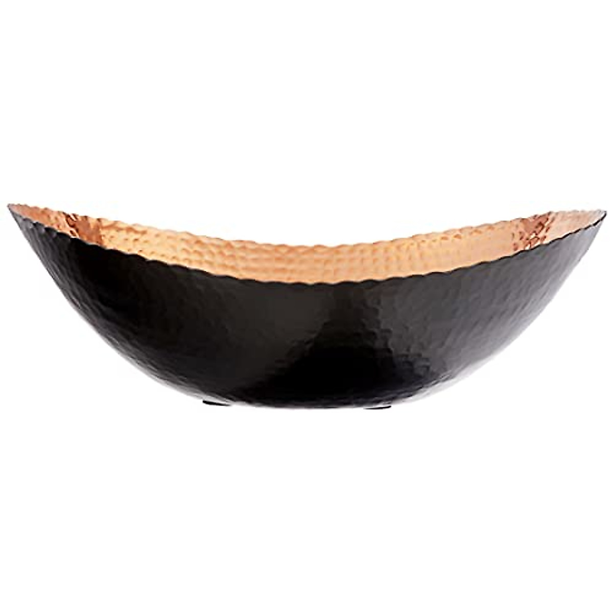 Elegance Oval Bowl, 14.75" x 11", Black/Copper