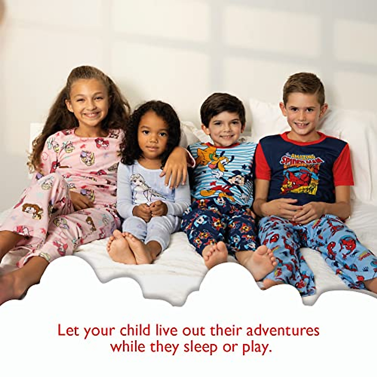 Marvel Girls' 2-Piece Snug-Fit Cotton Pajama Set, MARVEL ICONS, 8