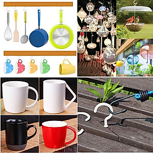 Pack of 24 Cup Hook Metal Ceiling Hooks, Household Screw-in Utility Storage Hook (White, 1-1/2in)